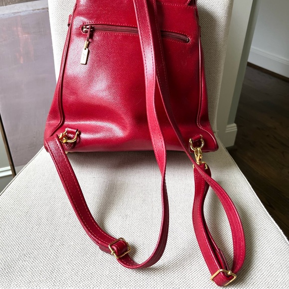 Texier | Bags | Texier Made In France Red Leather Backpack Bag | Poshmark